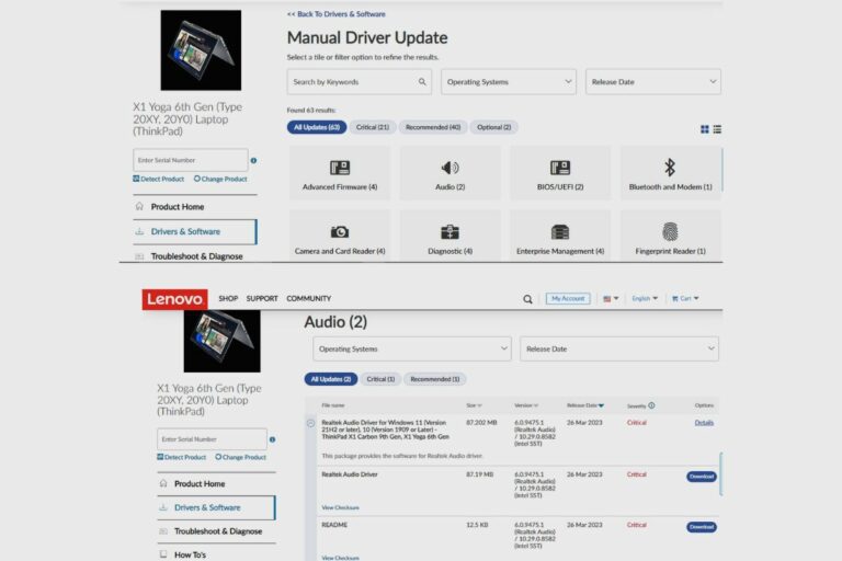 The Lenovo ThinkPad X1 Yoga Gen 6 Audio Drivers: Quick Guide - TECH ...